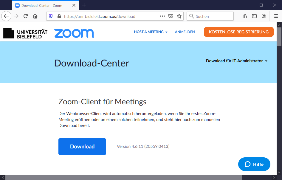 Zoom Installieren (Windows) - Universität Bielefeld