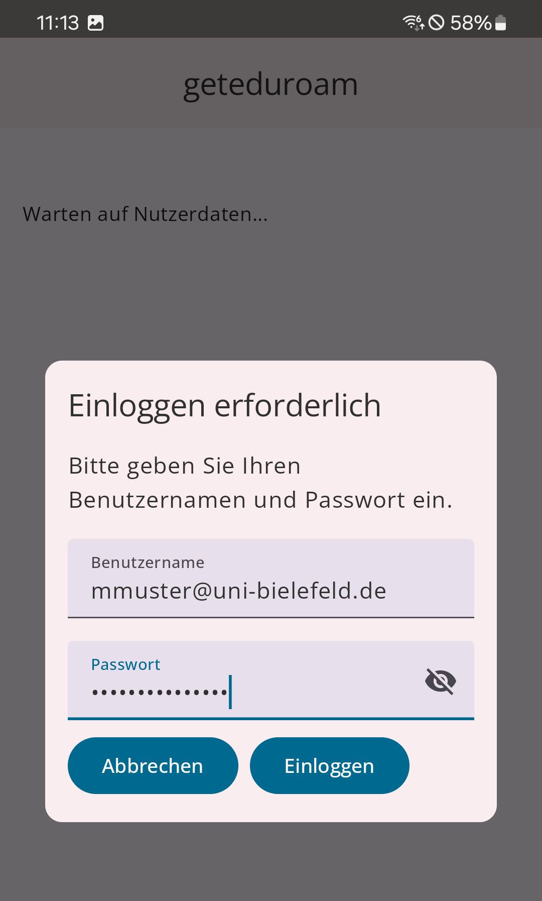 WLAN unter Android einrichten über geteduroam - Universität Bielefeld