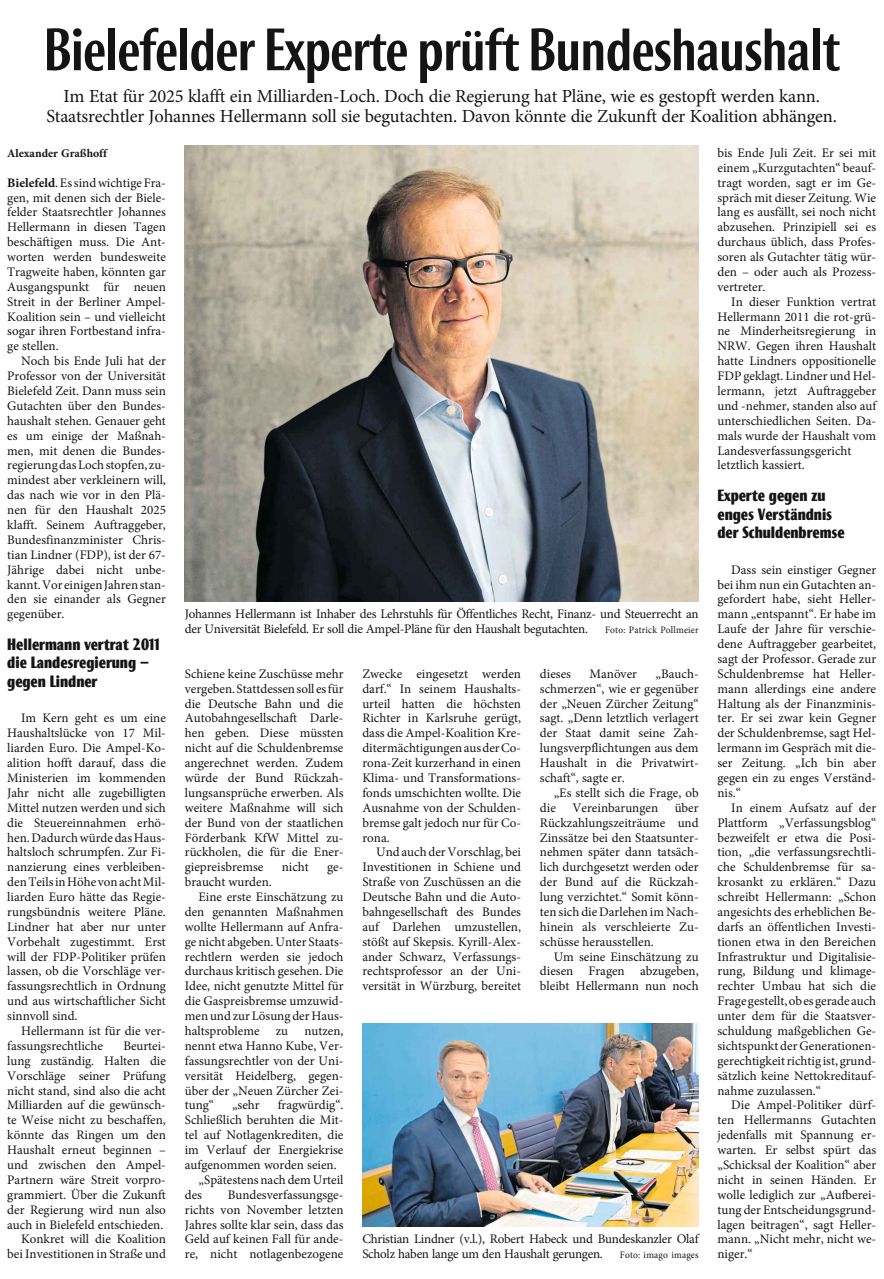 Lehrstuhl Prof. Dr. Johannes Hellermann - Universität Bielefeld